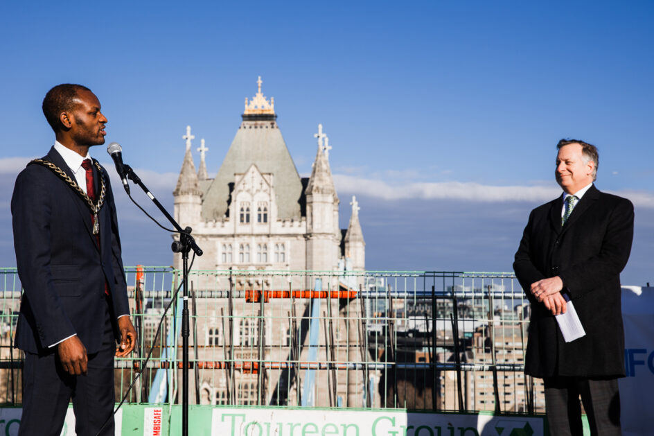 FRONT® Attends TBC.London Topping Out Ceremony