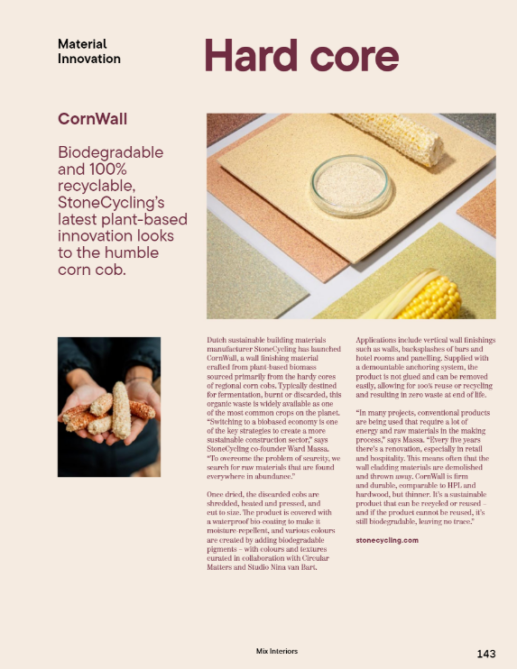 CornWall Featured in Mix Materials Magazine - FRONT® Materials