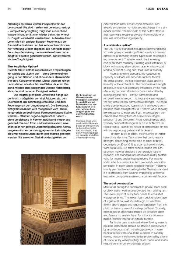 WasteBasedBricks in DETAIL Magazine - FRONT® Materials